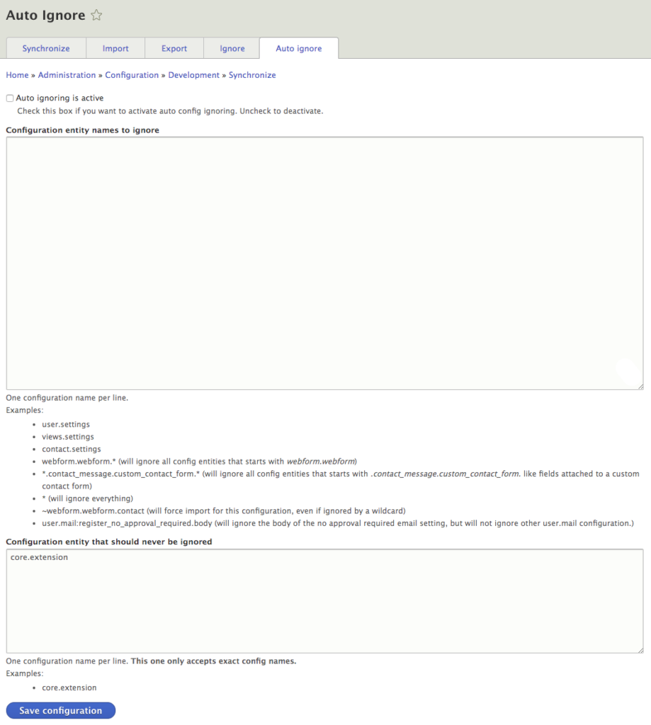 Config Ignore Auto: How To Change Drupal 8 Configuration (Without Bugging A Developer) | Brooks ...